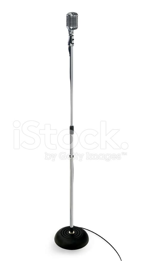 빈티지 마이크 흰색 절연 스톡 사진 Freeimages