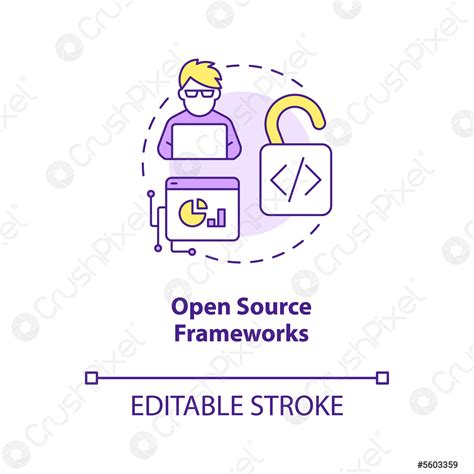 Open Source Frameworks Concept Icon Stock Vector 5603359 Crushpixel