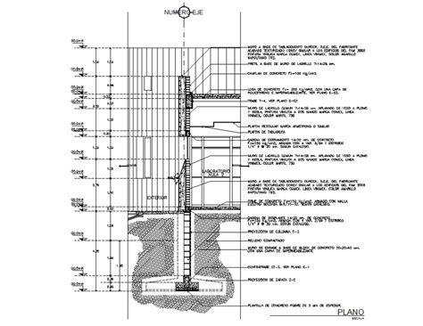 Facade Constructive Section Cad Structure Details Dwg File