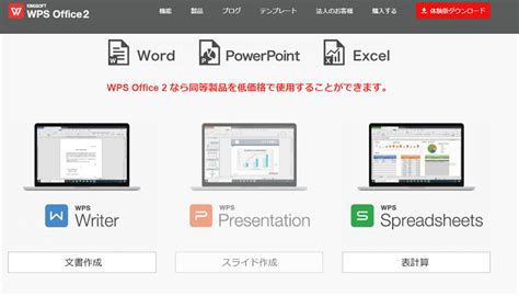 WPS Officeとは機能Microsoft Officeと違い
