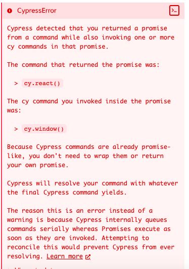 Cypress React Selector Cyreact Should Retry · Issue 379 · Cypress Io