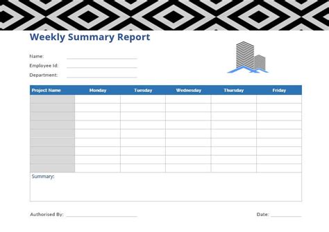 10 Weekly Report Template Room Surf Com