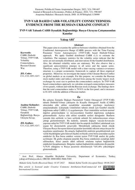 Pdf Tvp Var Based Carr Volatility Connectedness Evidence From The