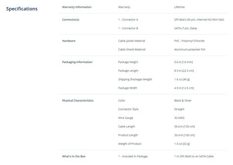 Startech 1m Internal Mini Sas To Sata Cable Cables And Adapters Scorptec Computers