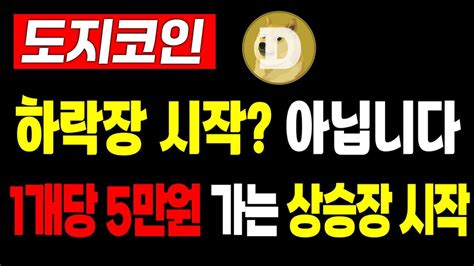 도지코인 전망 1개당 5만원 가는 알트코인 상승장 시작 하락장 아닙니다 비트코인 상승 사이클 이미 시작했습니다 트럼프