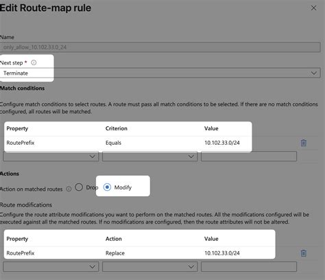 Azure Virtual Wan Route Map Tips Allow Specific Routes And Drop Others
