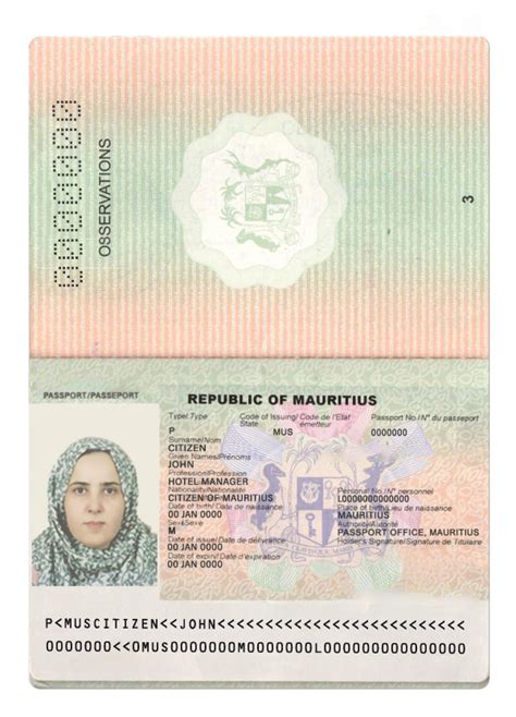 Mauritius Passport Psd Template Roposh