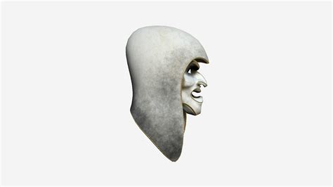 Assassin Mask 01 White And Gold 3d Model By Gsommer