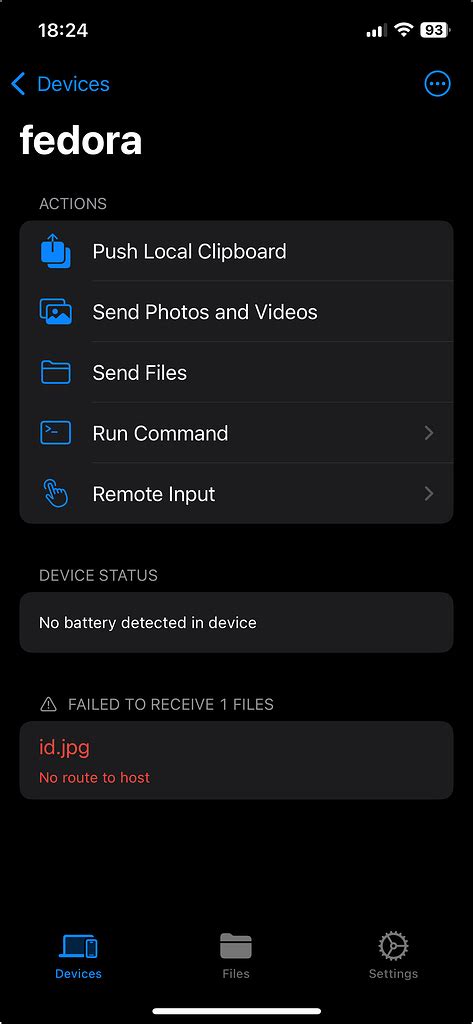 Kdeconnect On Fedora Cant Send File To Other Devices Help Kde Discuss