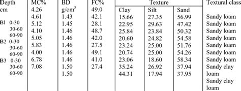 Soil Physical Properties Of The Experimental Site Download Scientific Diagram