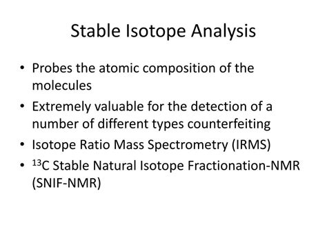 Ppt Isotope Ratio Determination A Closer Look At Techniques For