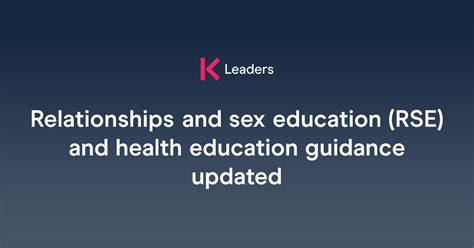 Relationships And Sex Education Rse And Health Education Guidance