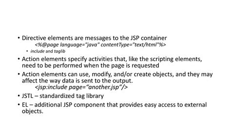 Ppt Jsp Elements Powerpoint Presentation Free Download Id2352103