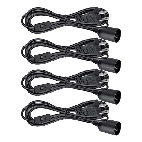 Zarnicy Plug In Light Socket Pendant Hanging Lantern Cord 8 2ft Lamp Cord With Switch E26