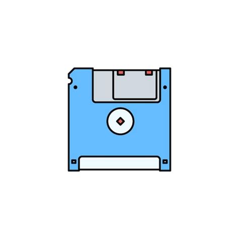 Premium Vector Floppy Disk Colored Vector Icon On White Background