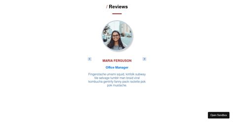 Slider Review Codesandbox