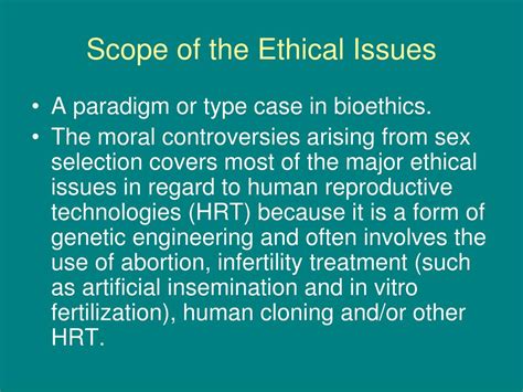 Ppt Ethical Issues Of Human Reproductive Technologies Powerpoint Presentation Id5120275
