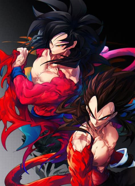 Ommmyoh Son Goku Son Goku Xeno Vegeta Vegeta Xeno Dragon Ball Dragon Ball Heroes