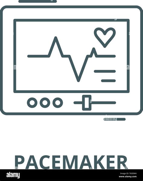 Pacemaker Vector Line Icon Linear Concept Outline Sign Symbol Stock