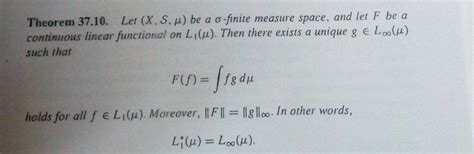 Solved Theorem 37 10 Let X S U Be A O Finite Measure Chegg Com
