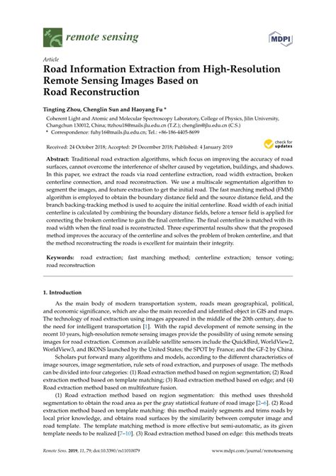 Pdf Road Information Extraction From High Resolution Remote Sensing Images Based On Road