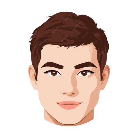 Premium Vector Cute Boy Face Vector Cute Cartoon Men Vector Art