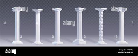 3d Ancient Column White Marble Stone Roman Pillar Greece Palace Building Architecture Element