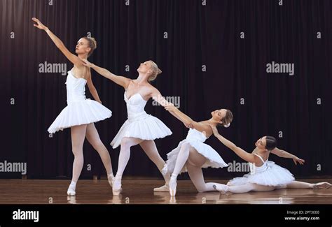 Ballerinas Dancing On Stage