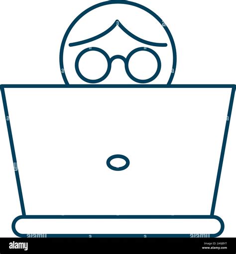 Person Using Laptop Computer Icon Stock Vector Image And Art Alamy