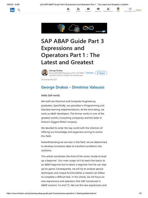 Sap Abap Guide Part 3 Expressions And Operators Part 1 The Latest And Greatest Linkedin Pdf