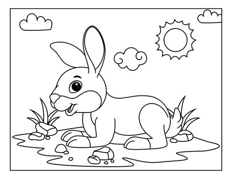 Clipart Grass Coloring Page