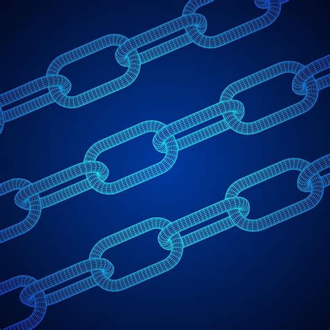 Premium Vector Wireframe BlockChain Links