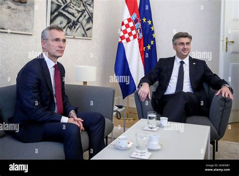 04 03 2020 Zagreb Croatia Croatian Prime Minister Andrej Plenkovic