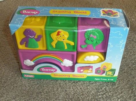 Barney The Purple Dinosaur Vintage Stacking Blocks Playskool Nib In 2024 Playskool Barney