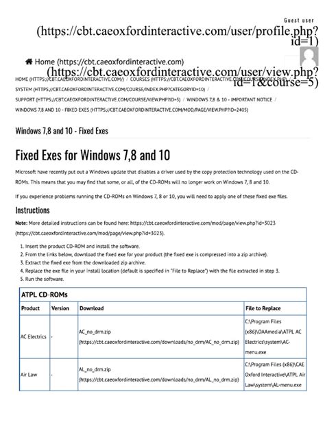 support windows 7 8 and 10 fixed exes pdf