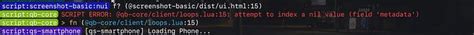 Script Error Qb Coreclientloopslua15 Attempt To Index A Nil Value Field Metadata