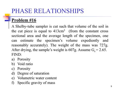 Geotechnical Engineering I Lec 5 Phase Relationships Problems 2 PPSX