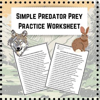 Simple Predator Prey Practice Worksheet By A Dads Classroom TPT