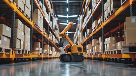 Robotic Warehouse Automation Logistics Stock Illustration Illustration Of Data Automation