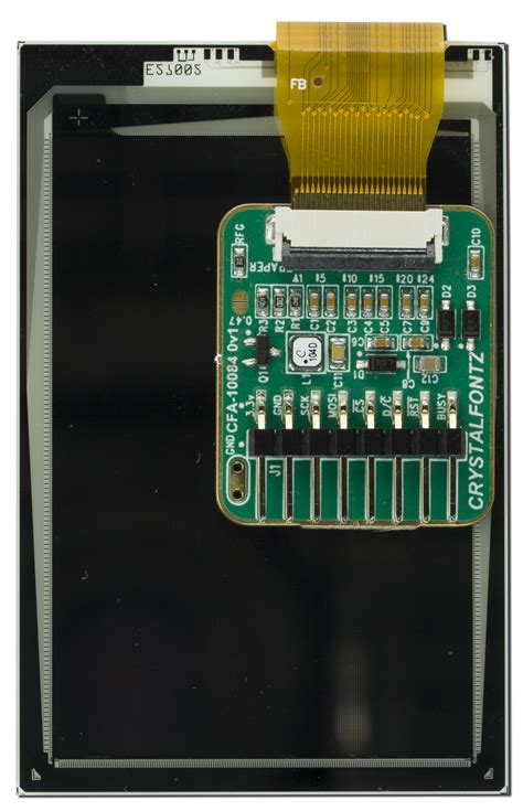 2 7 inch epaper arduino development kit from crystalfontz