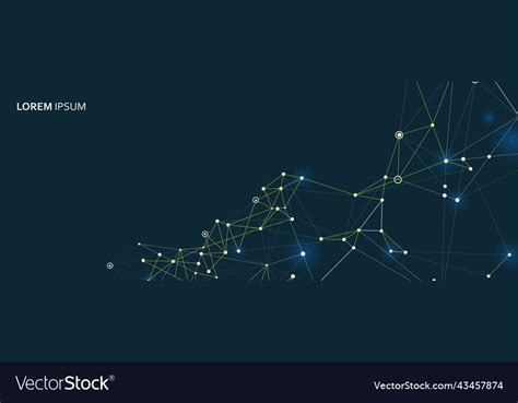 Abstract Futuristic Network Connect Technology Vector Image