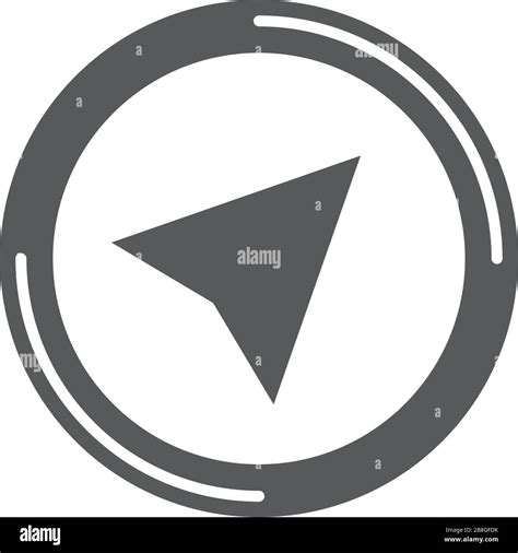 Navigation Cursor Vector Icon Symbol Isolated On White Background Stock