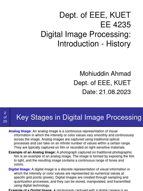 Ee4235 2k18 L03 Stages Of Image Processing Pdf Data Compression Image Segmentation
