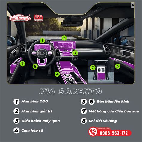 Dán Ppf Nội Thất Xe Kia Sorento Nội Thất Ô Tô Tuấn Uy Tín Là Số 1
