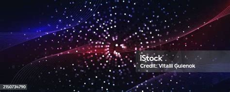 추상 기술 입자의 디지털 서클 미래 지향적인 배경입니다 빅 데이터 시각화 사이버 개념 0명에 대한 스톡 벡터 아트 및 기타 이미지 Istock