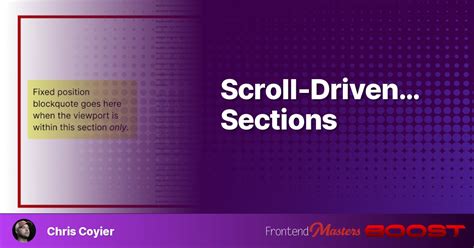 Scroll Driven Sections Frontend Masters Blog