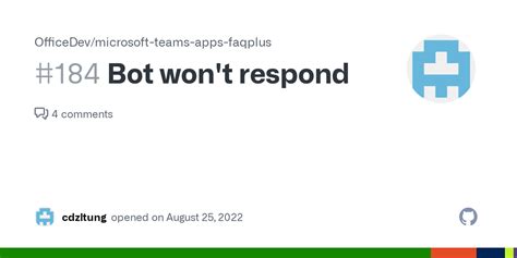 Bot Wont Respond · Issue 184 · Officedevmicrosoft Teams Apps Faqplus · Github