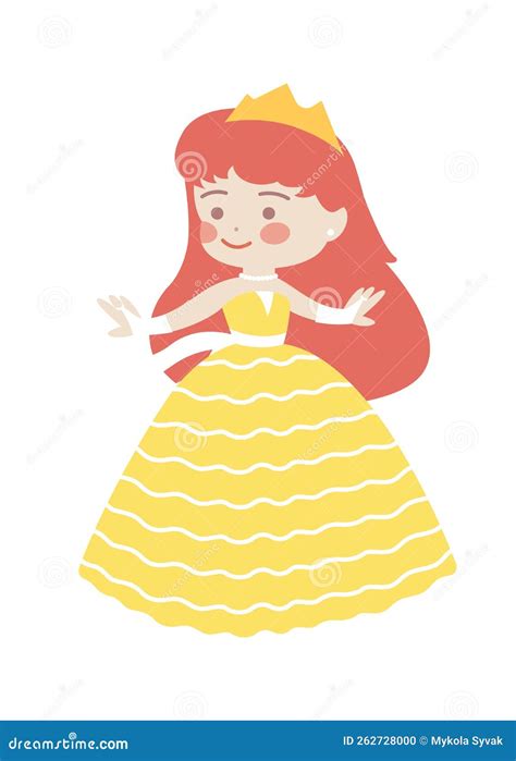 Cute Cartoon Princess Stock Vector Illustration Of Attractive