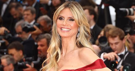 Heidi Klum Wore A Strapless Gold Bustier Mini Dress For Agt
