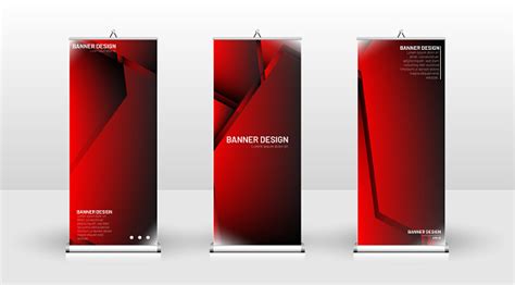 수직 배너 템플릿 디자인입니다 브로셔 표지 출판물 등에 사용할 수 있습니다 기하학적 적색 벡터 배경 디자인의 개념 Fashion Show에 대한 스톡 벡터 아트 및 기타